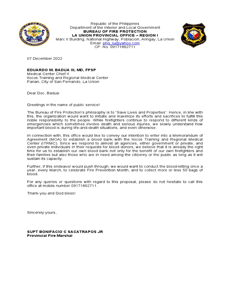 Letter To ITRMC | PDF