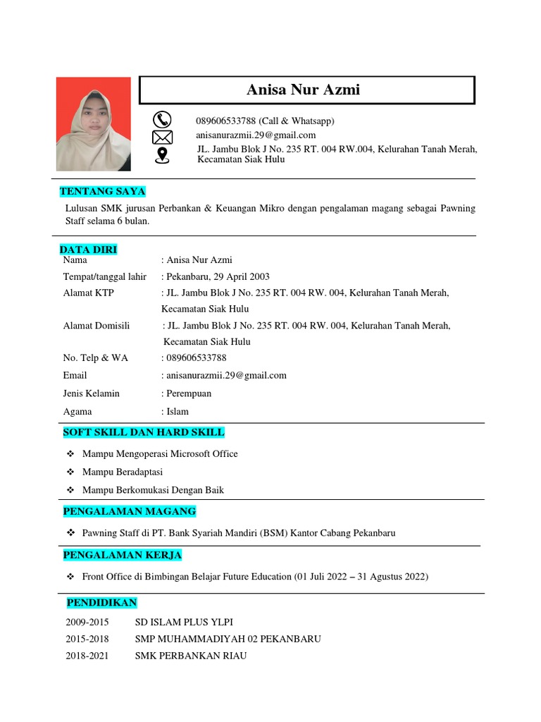 Curriculum Vitae of a Recent Graduate Seeking Job Opportunities | PDF