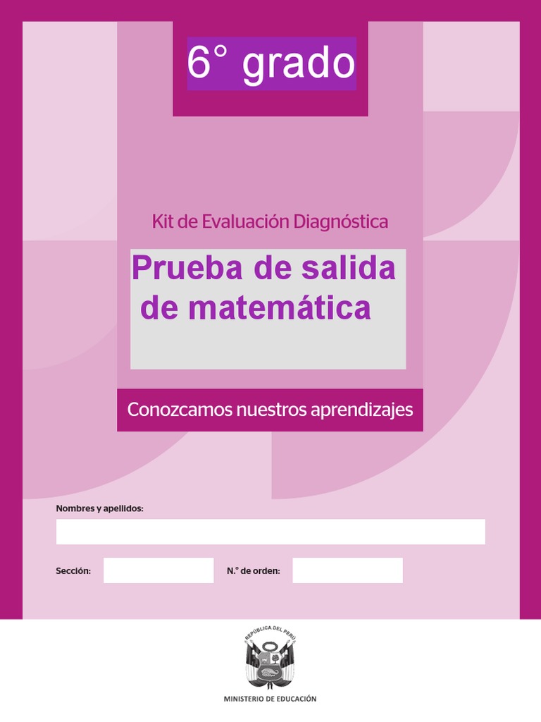 6 Matemática Salida | PDF | Lima | Perú