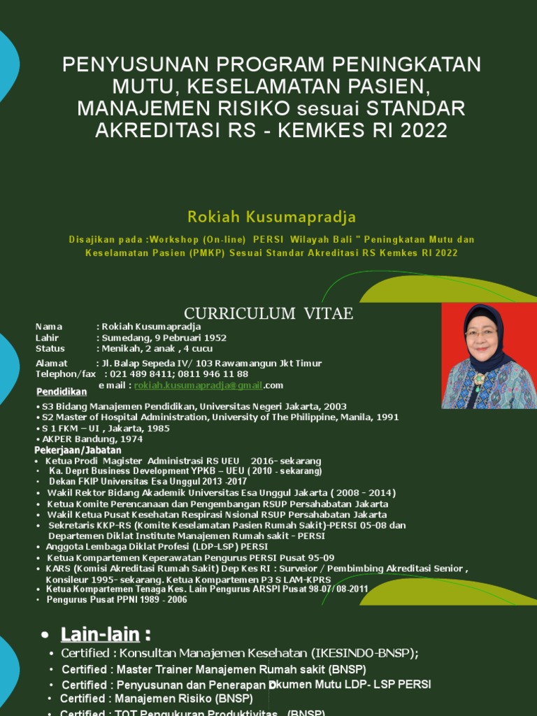 Program PMKP dan Manajemen Risiko RS | PDF