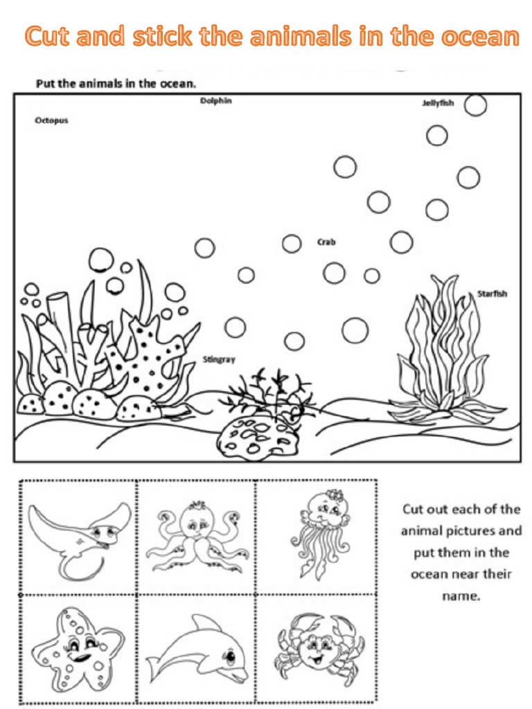 Sea animal Worksheets | PDF