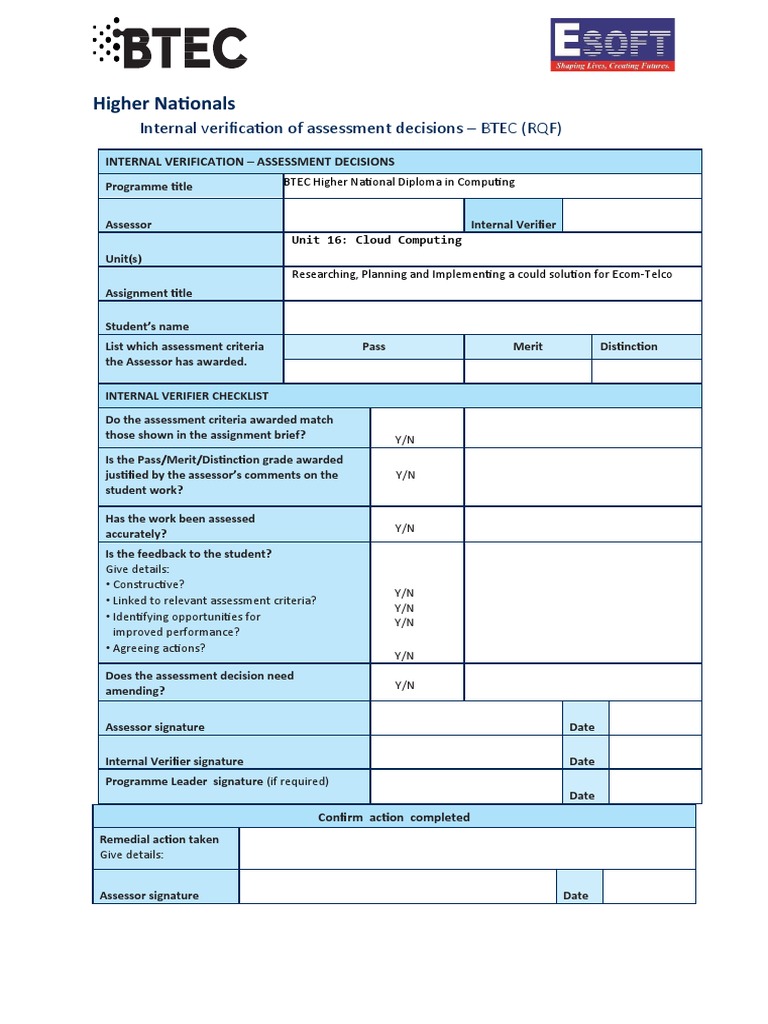 Internal Verification for Cloud Computing Assignment | PDF | Cloud Computing | Plagiarism