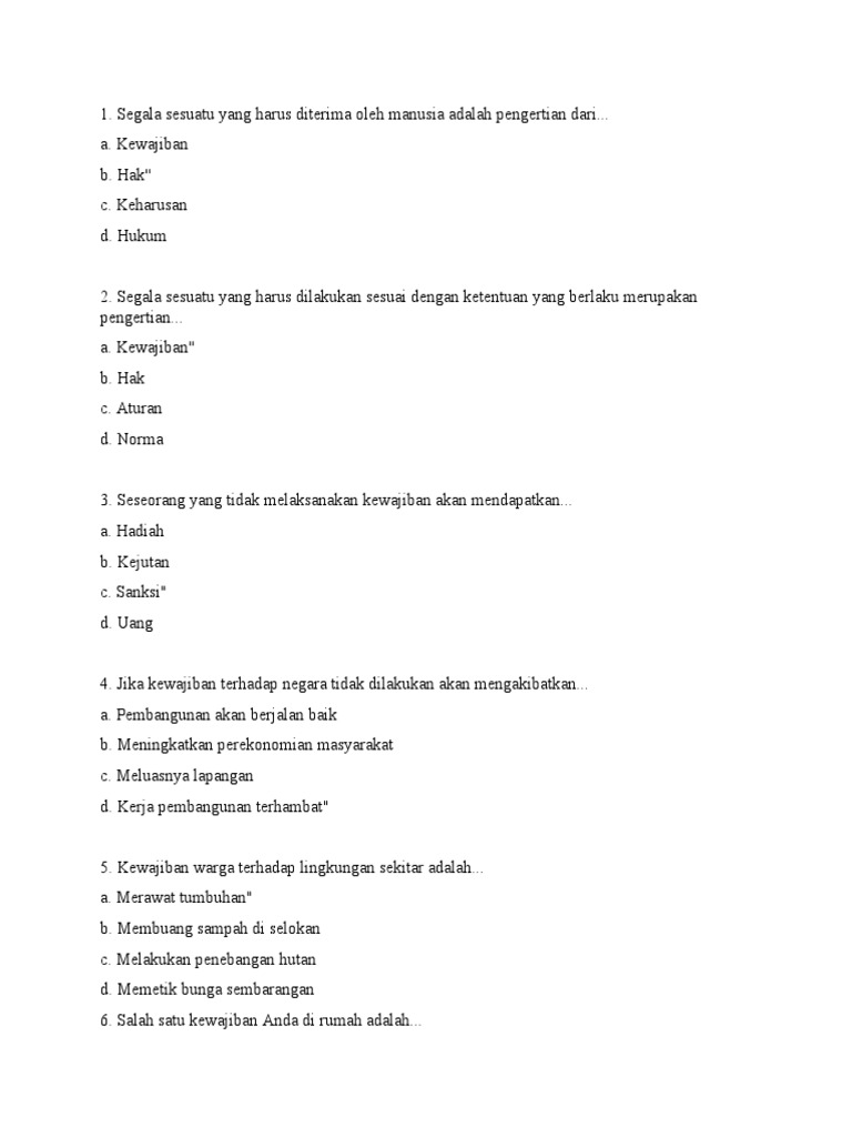 Contekan Ujian PKN | PDF