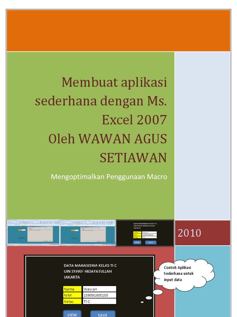 Membuat Aplikasi Sederhana Di Ms. Excel 2007 | PDF