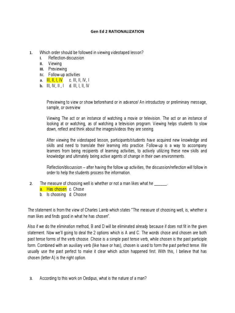 Gen - Ed 2 Rationalization | PDF | Ductility | Metaphor