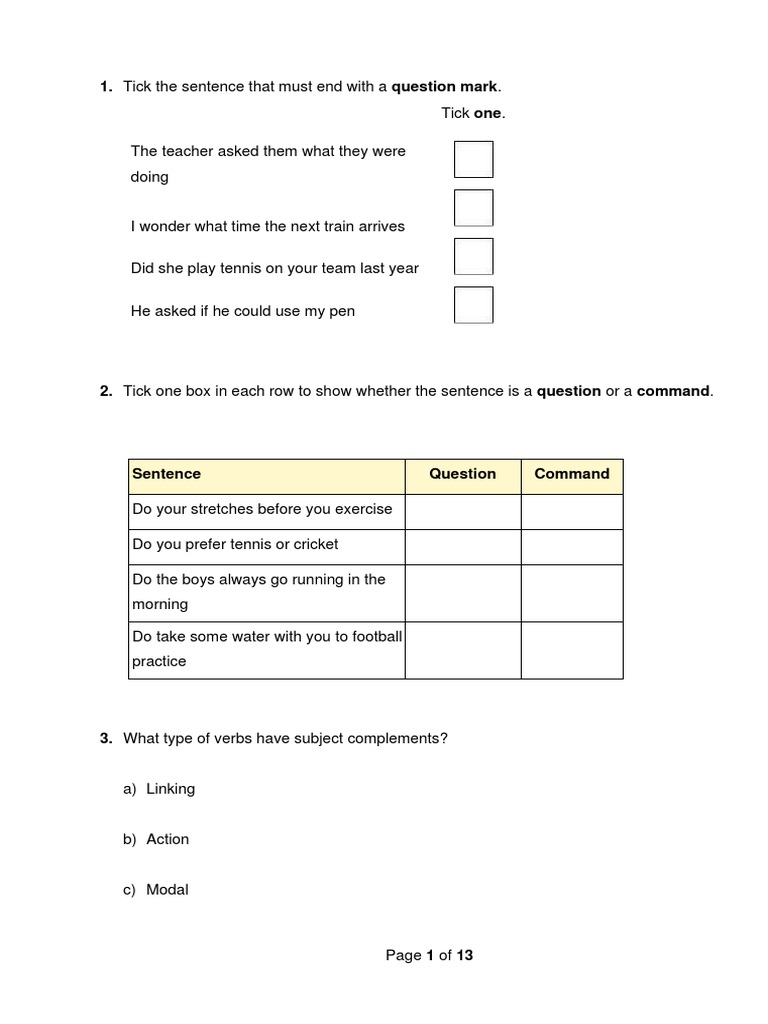Mid Year Assessment SPG G6 | PDF | Verb | Part Of Speech