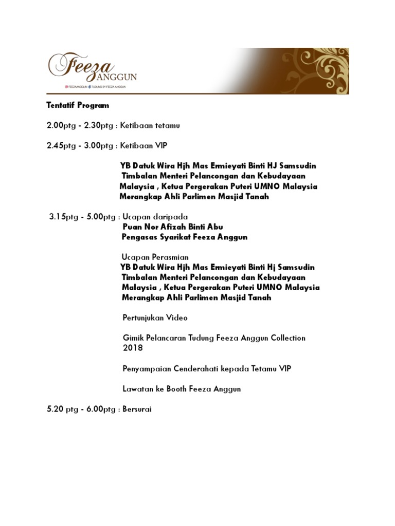 Tentatif Program | PDF