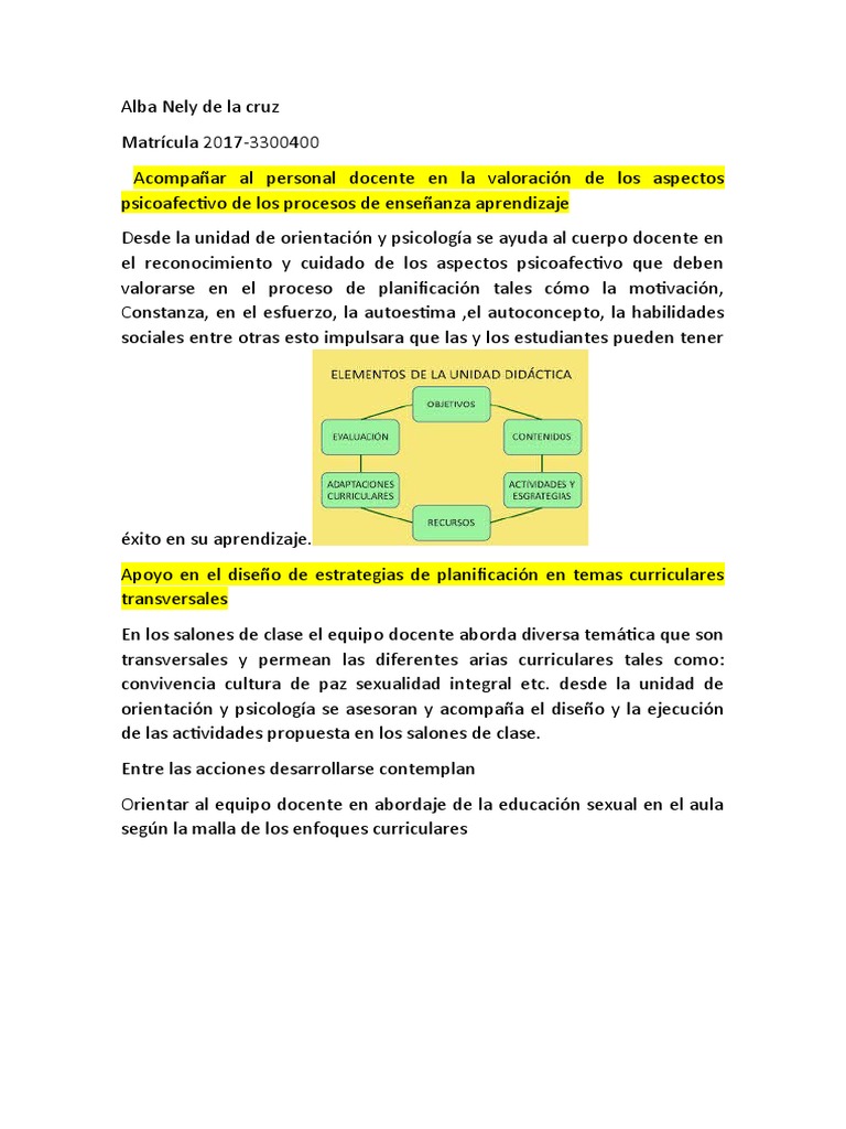 Apoyo Psicoafectivo en Educación | PDF
