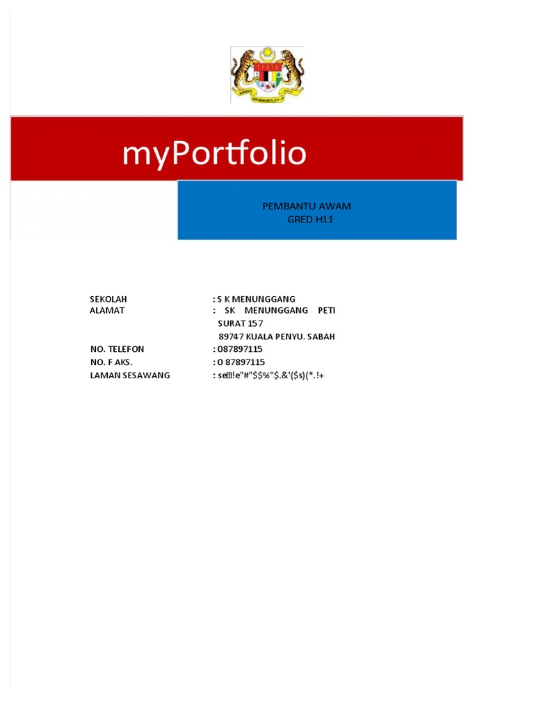 Myportfolio Pembantu Awam H11 | PDF