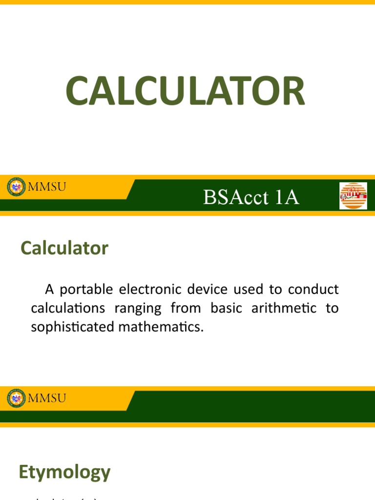 Calculator | PDF