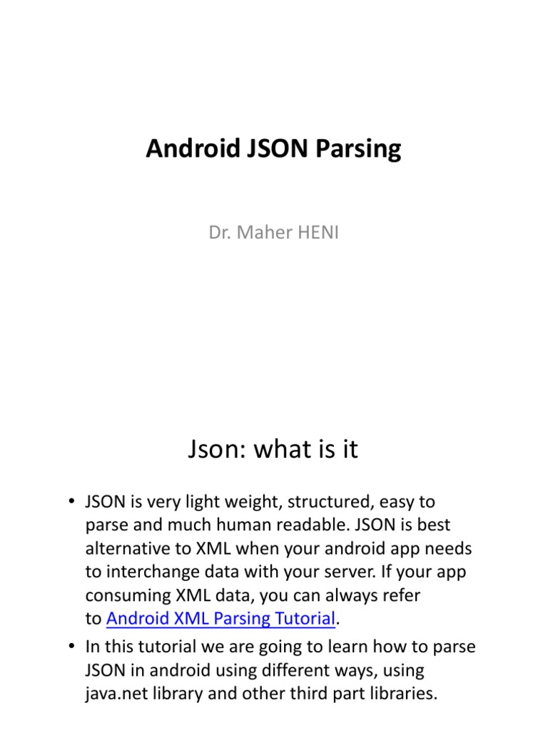 Android JSON Parsing | PDF | Password | Software
