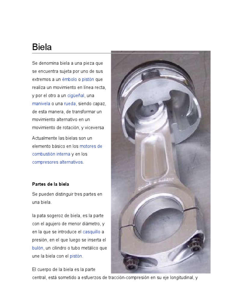 Biela | PDF | Pistón | Vehículos