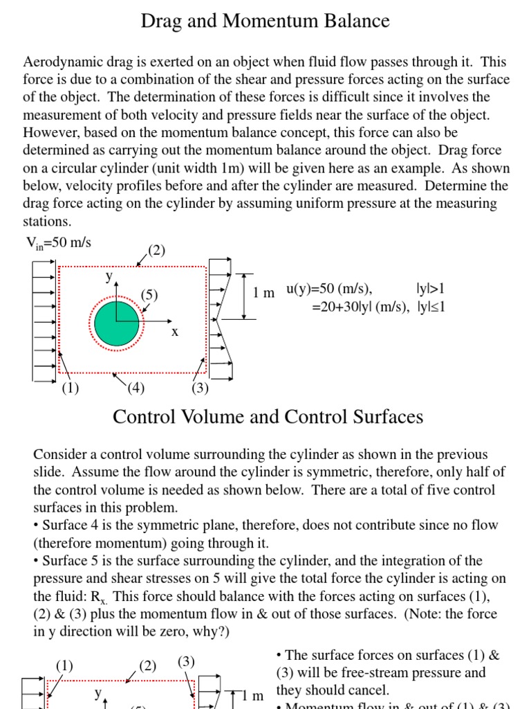 Drag Computation Over A Cylinder Notes Pdf Force Drag Physics
