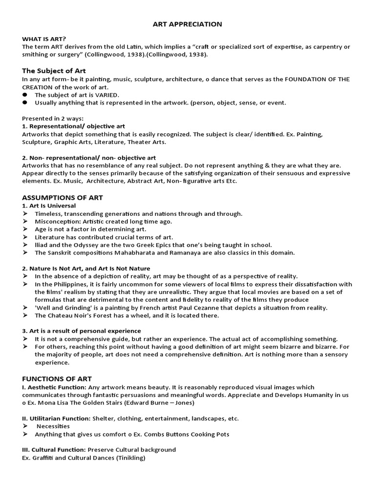 Art Appreciation | PDF | Color | The Arts