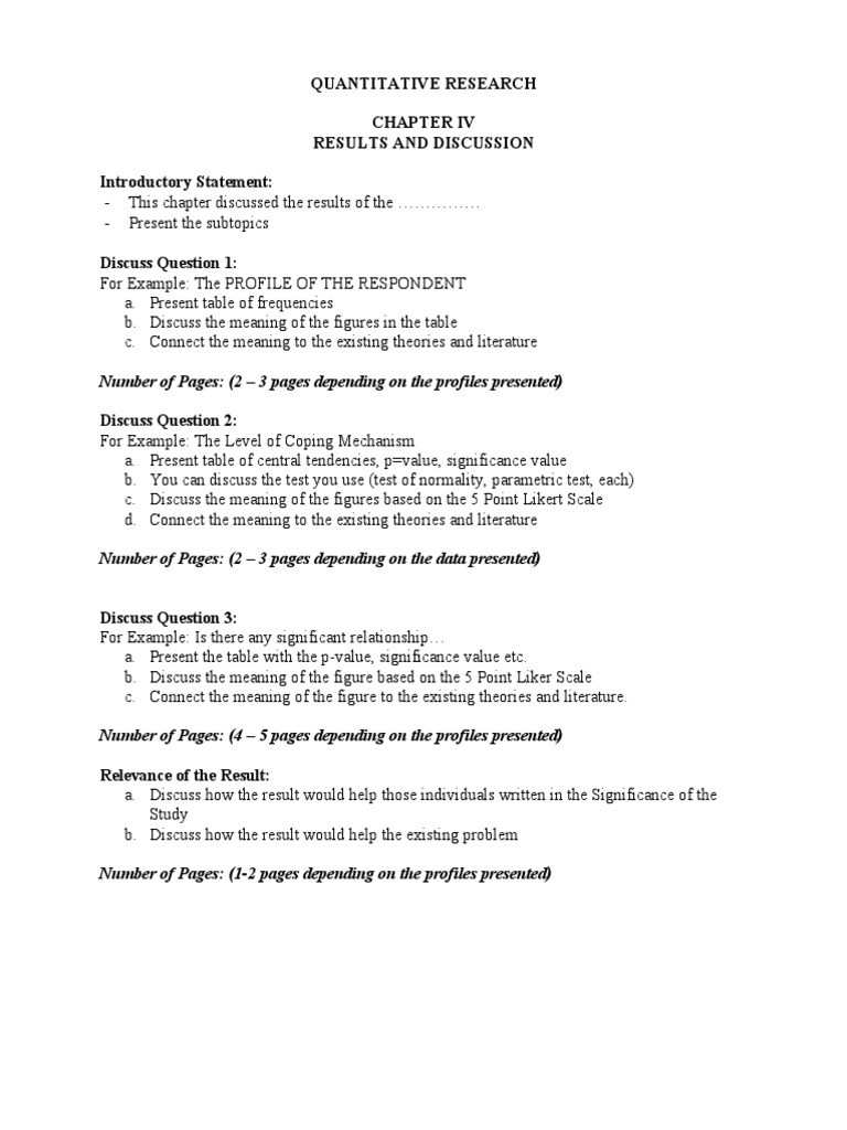 Quantitative Research Results Overview | PDF