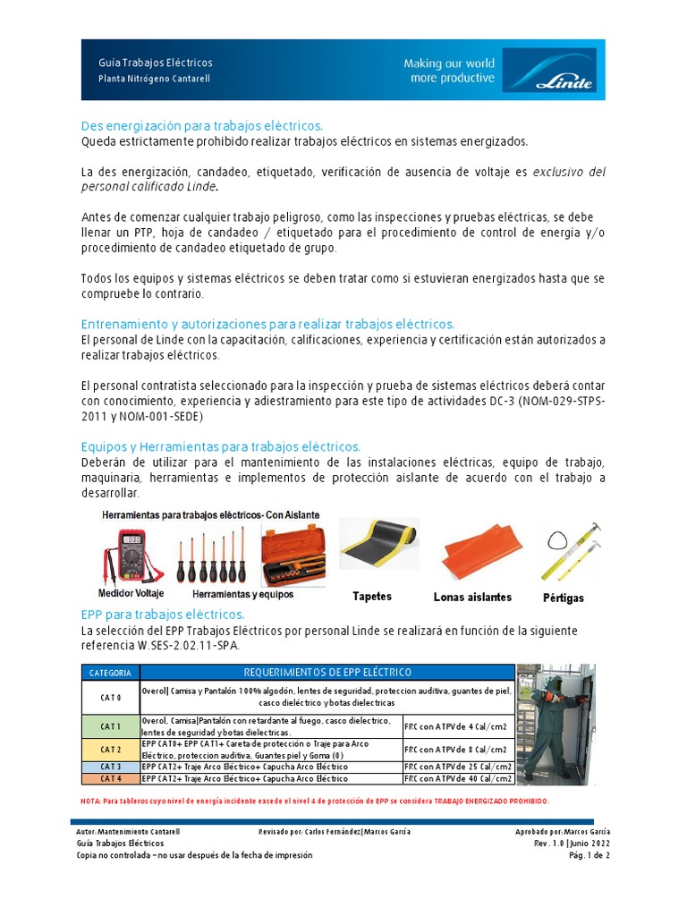13 Guía_Trabajos Electricos | PDF | Electricidad | Ingenieria Eléctrica