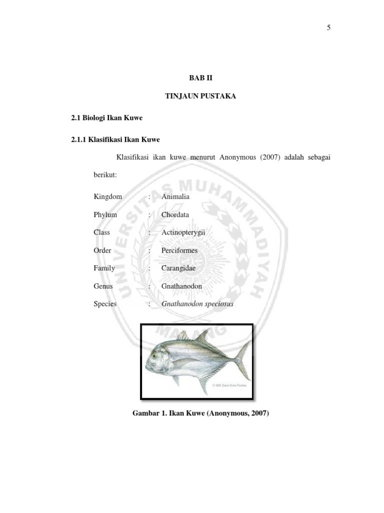 Klasifikasi dan Habitat Ikan Kuwe | PDF | Sains & Matematika