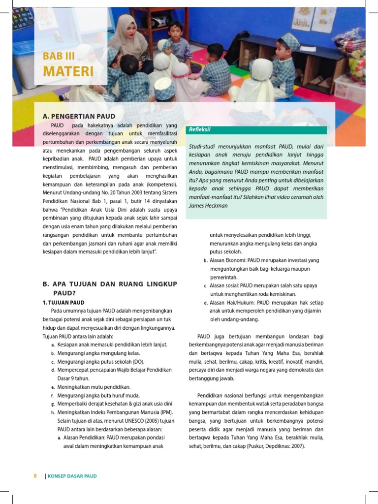 Materi Konsep Dasar PAUD | PDF