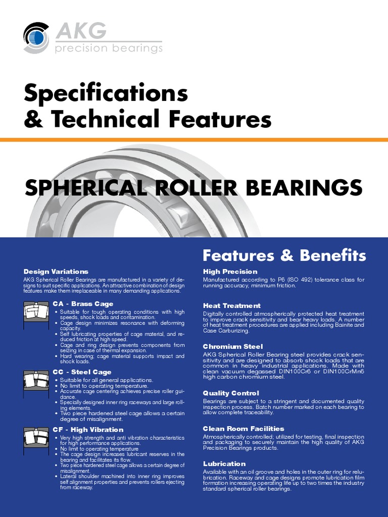 AKG Bearings - SRB | PDF | Bearing (Mechanical) | Heat Treating AKG Bearings - SRB | PDF | Bearing (Mechanical) | Heat Treating