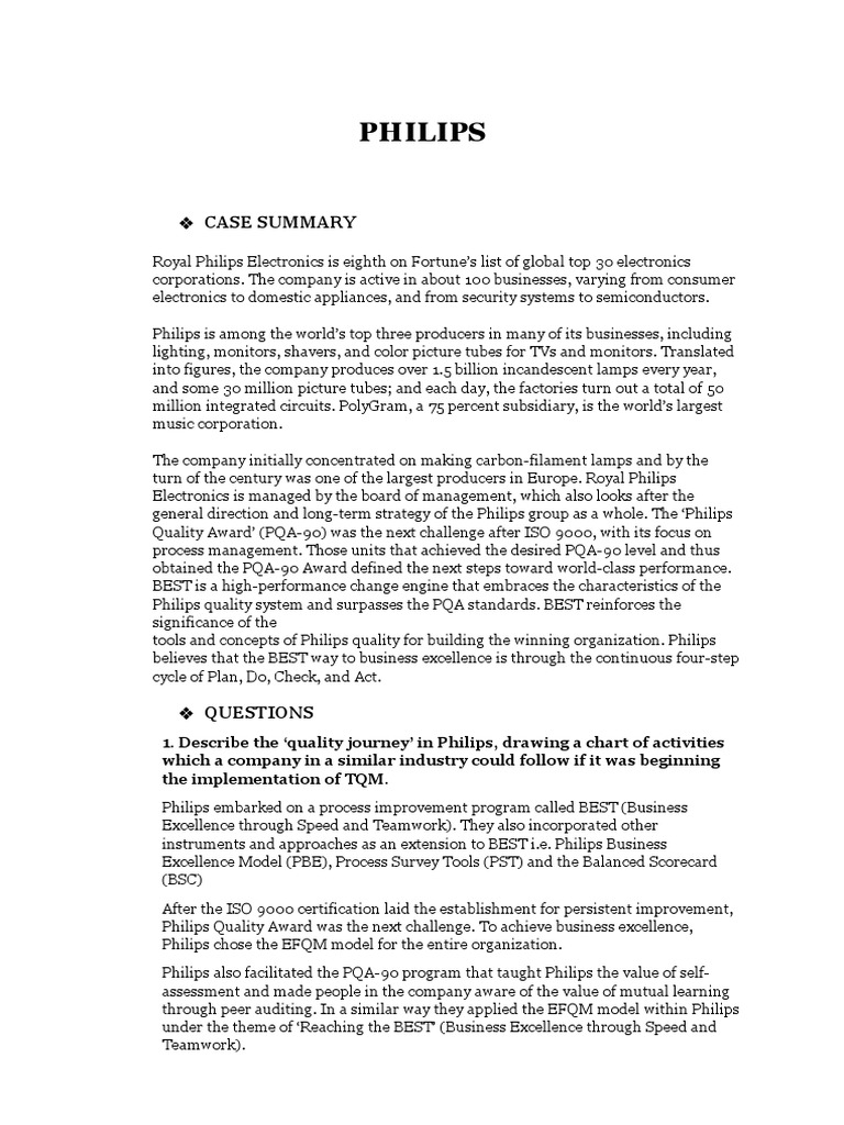 PHILIPS | PDF | Philips | Goal