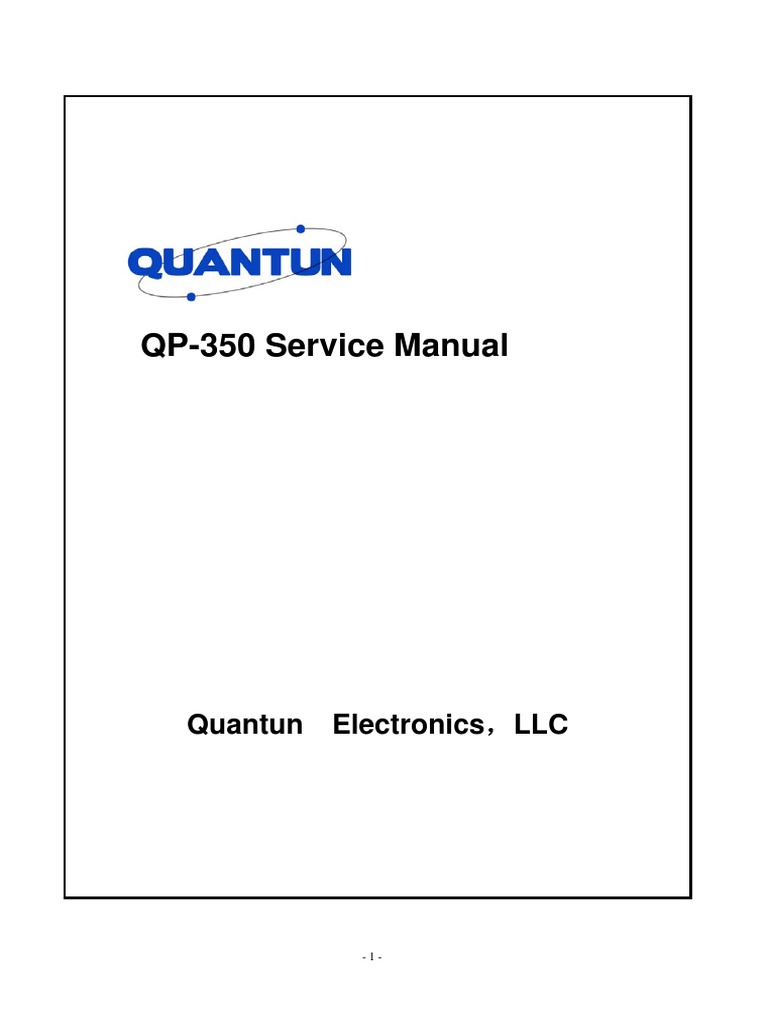 QP-350 Service Manual-E-V1.0B | PDF | Amplifier | Broadcast Engineering
