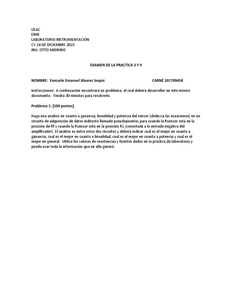 Examen de La Práctica 3 y 4 CV Diciemre 2022 | PDF