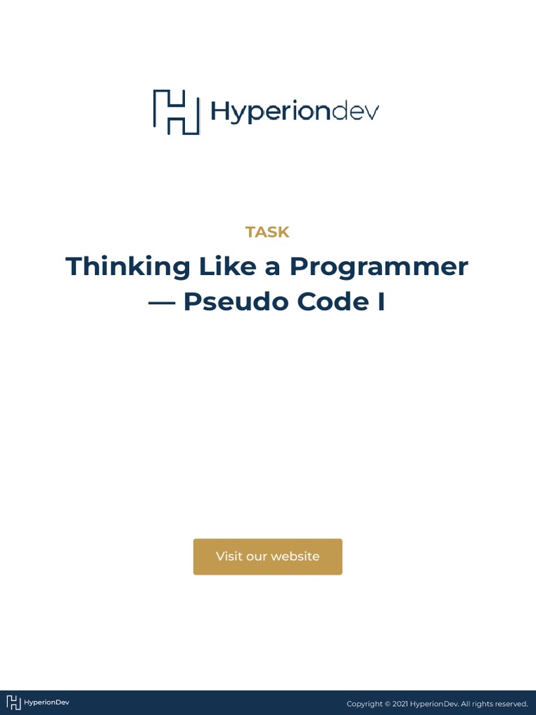 SE T01 - Pseudo Code I | PDF | Algorithms | Computer Programming