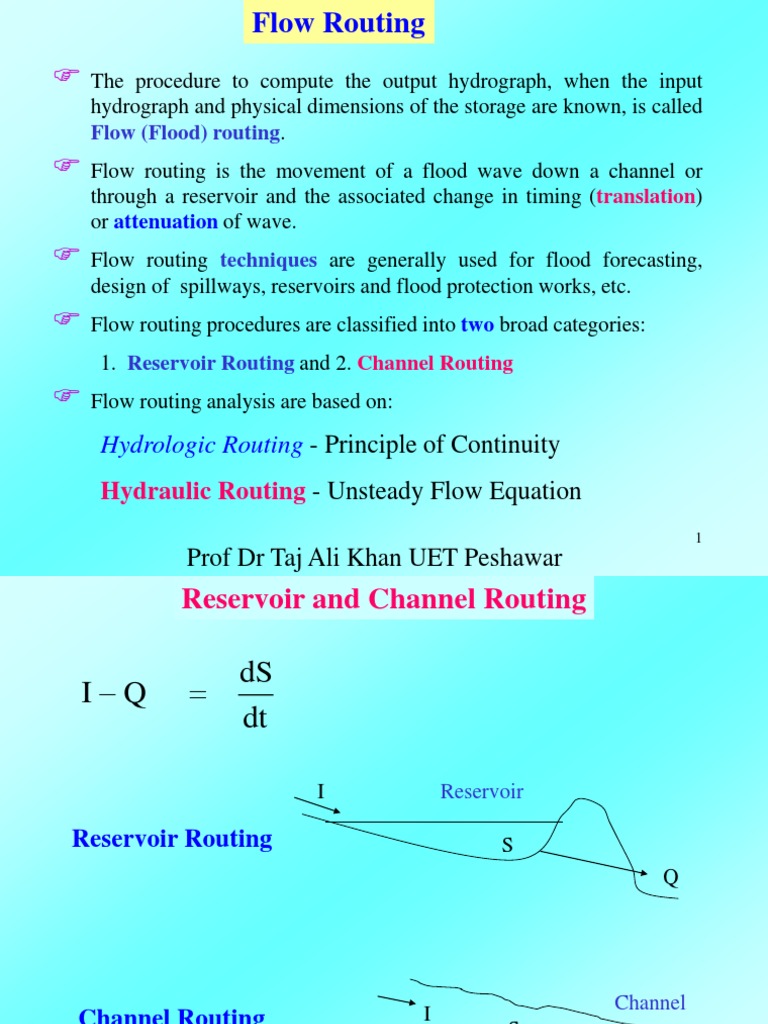 7-CE-323 - Stream Flow Routing-Routing-Reservoir | Download Free PDF | Flood | Discharge (Hydrology)
