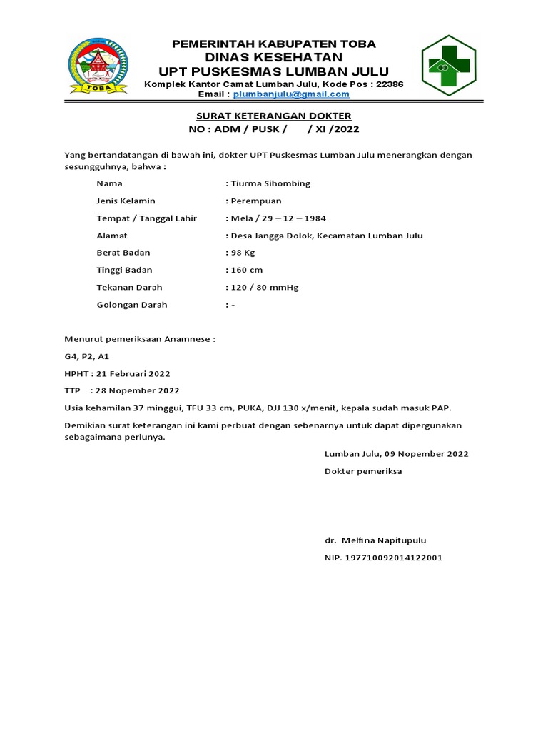 Surat Keterangan Dokter Pdf