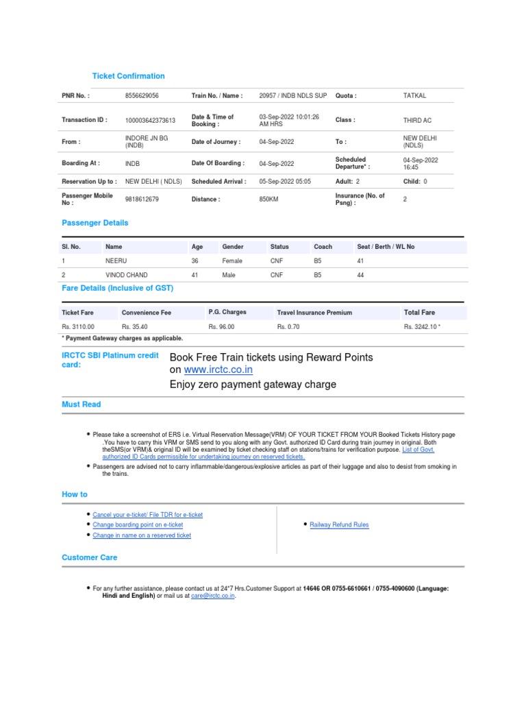 Ticket Confirmation | PDF | Service Industries | Payments