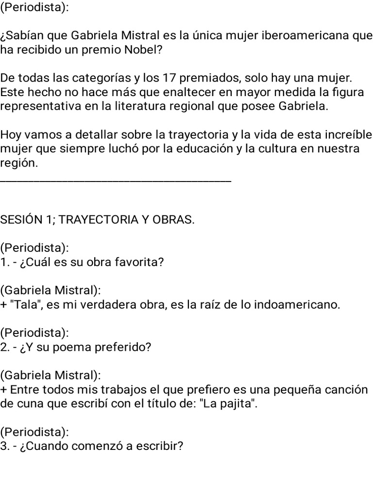 Gabriela Mistral: vida, obra y legado de la única premio Nobel ...