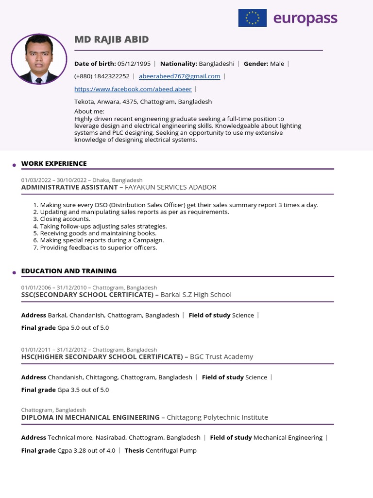 CV - MD Rajib Abid | PDF | Bangladesh