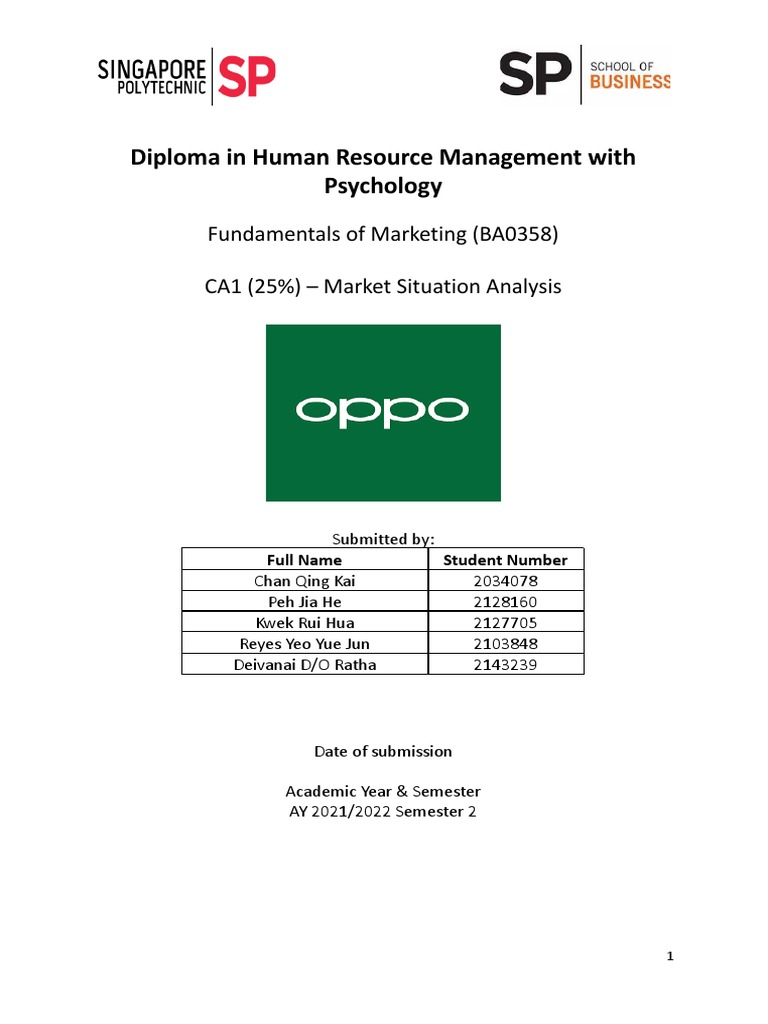 FOM CA1 Report (Group 2) Copy 2 | PDF | Smartphone | Mobile Phones