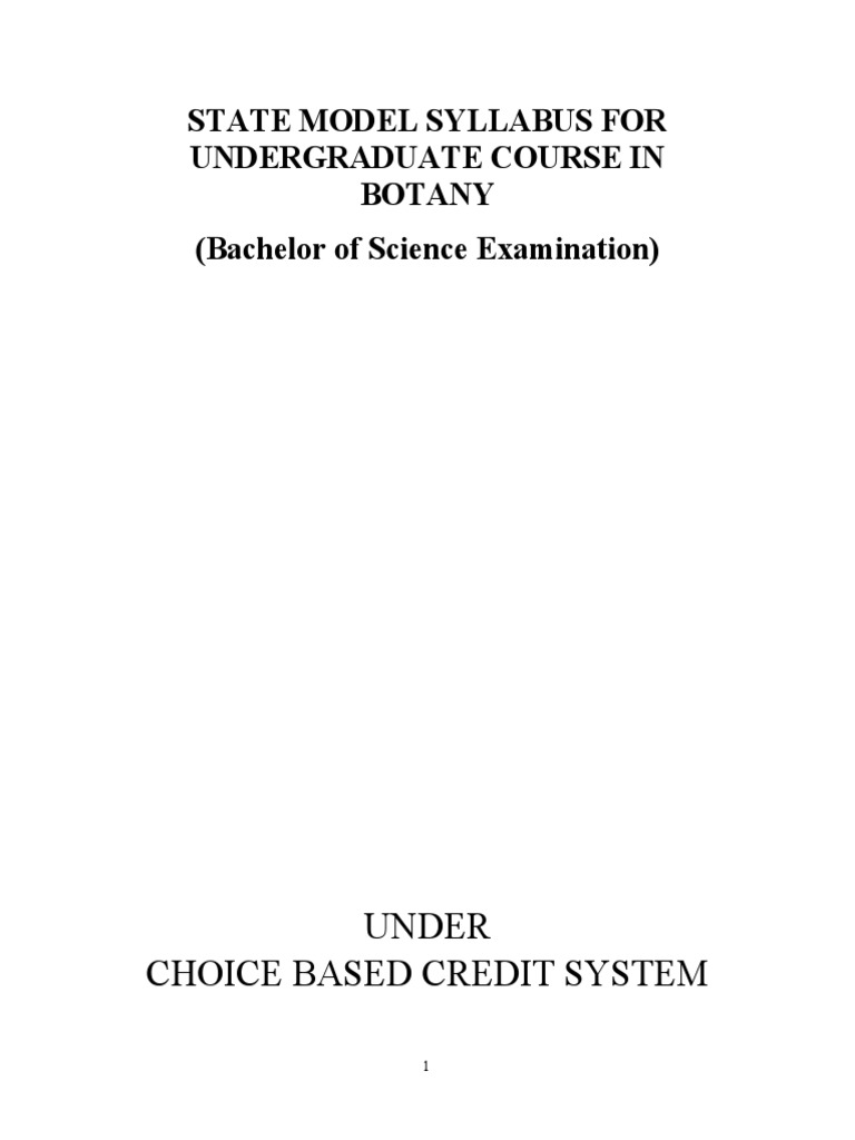 Botany Syllabus | PDF | Fungus | Cell Membrane