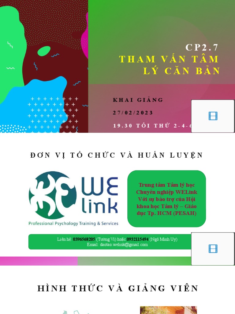 CP2.7 THAM VẤN TÂM LÝ CĂN BẢN | PDF