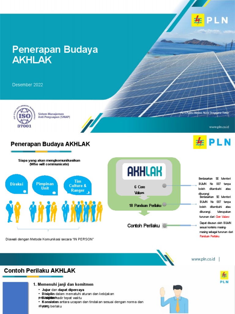 Penerapan Budaya AKHLAK | PDF