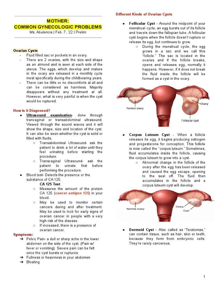 Mother - Common Gynecologic Problems | PDF | Ovarian Cancer ...