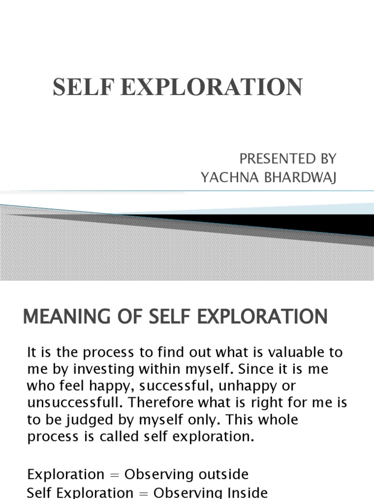SELF EXPLORATION PPT of Human Value | PDF | Self | Thought