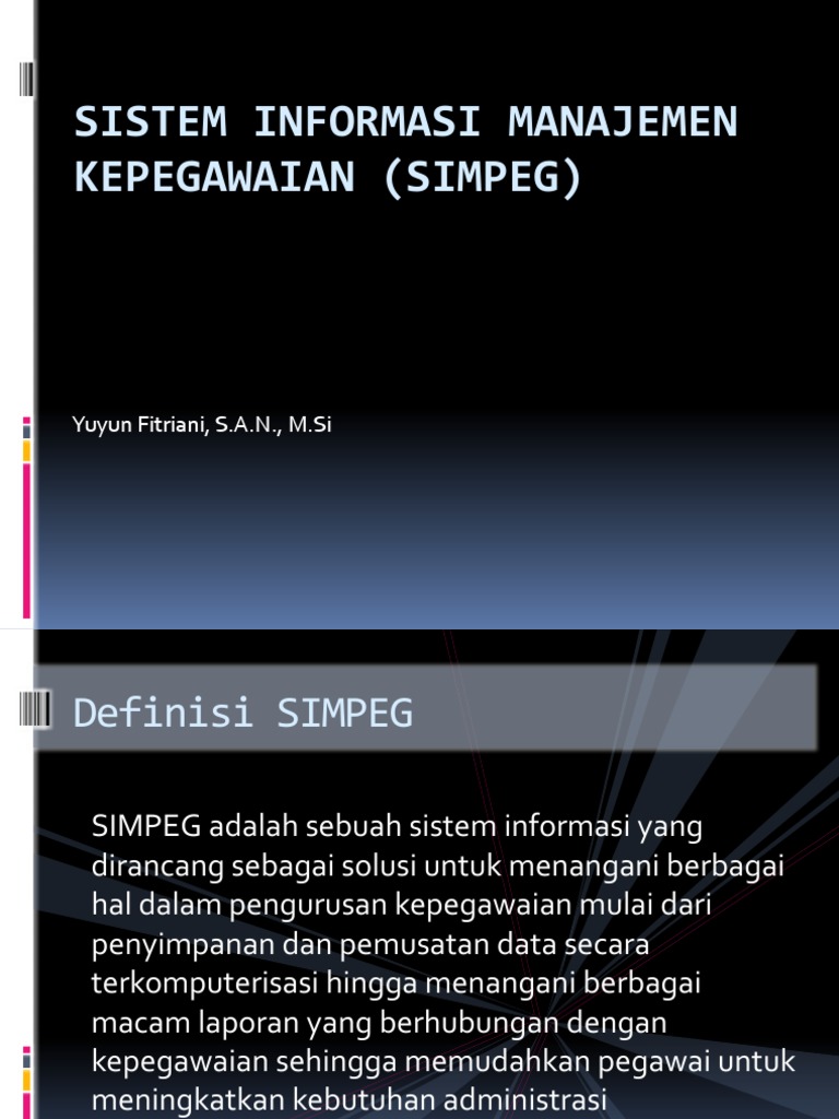 Sistem Informasi Manajemen Kepegawaian (Simpeg) | PDF Sistem Informasi Manajemen Kepegawaian (Simpeg) | PDF
