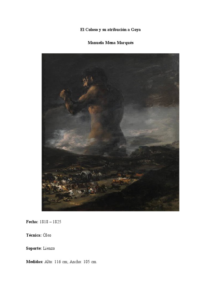 El Coloso y Su Atribución A Goya | PDF | Francisco Goya | Pinturas