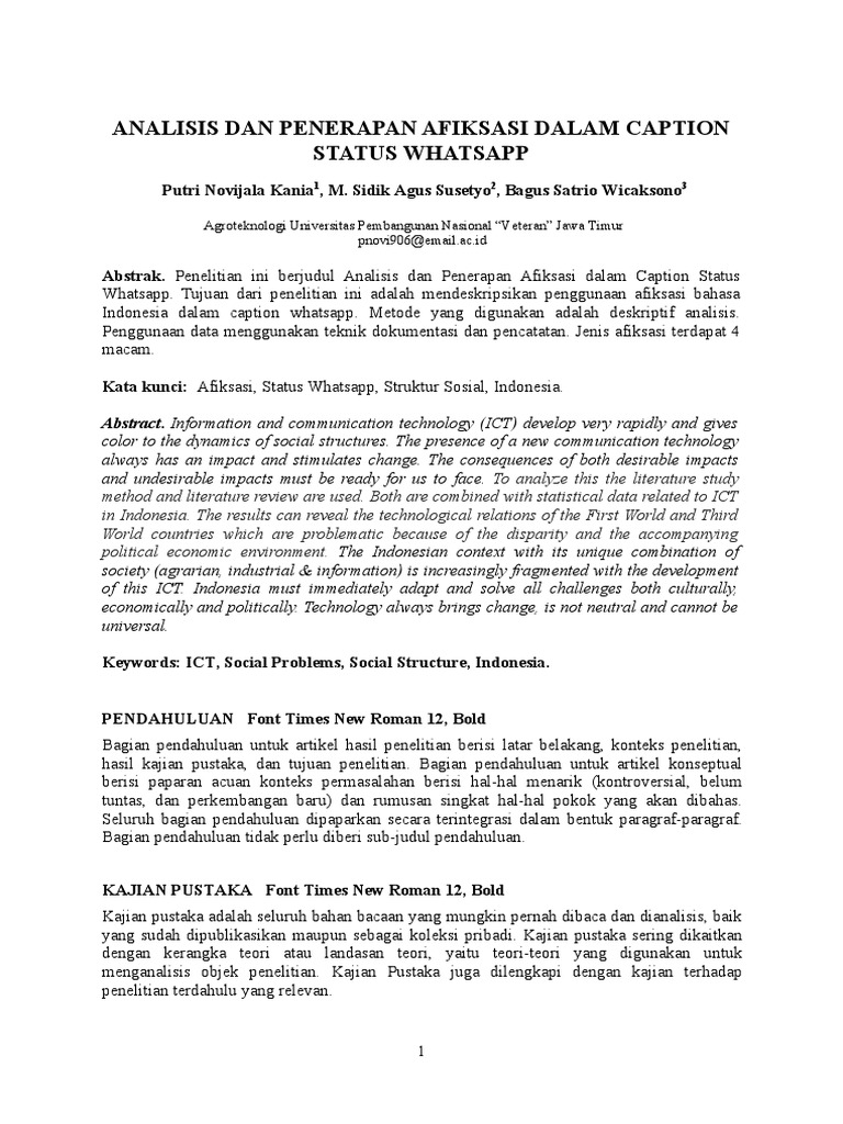 Template Artikel Ilmiah Uas | PDF