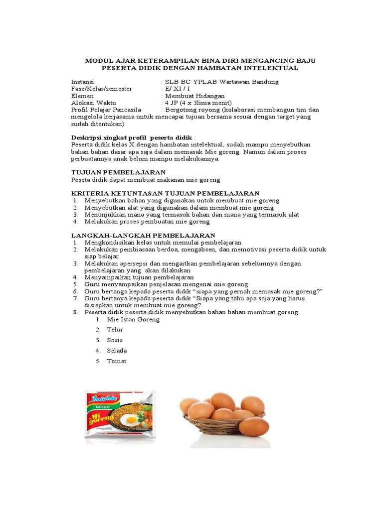 Modul Ajar Bina Diri | PDF