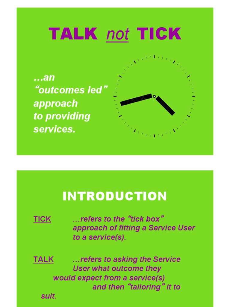 3 Talk Not Tick | PDF
