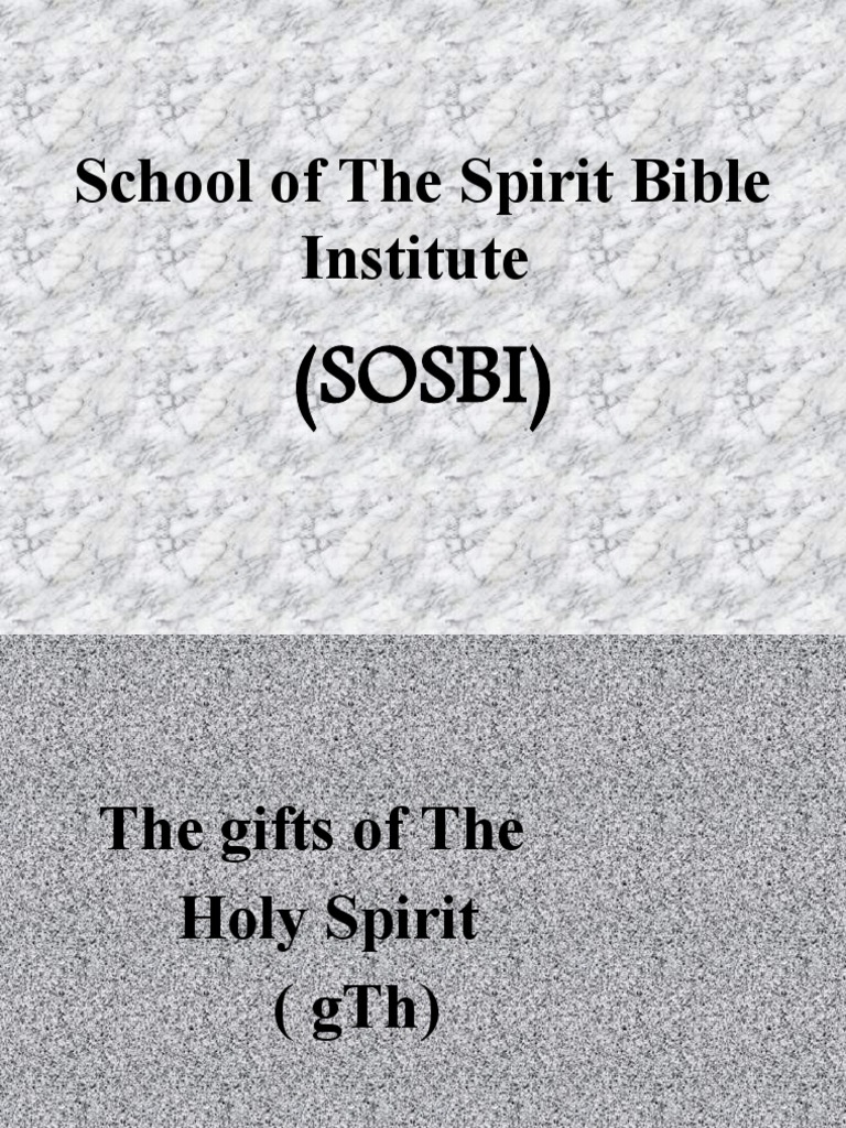 Understanding the Gifts of the Spirit | PDF | Spiritual Gift ...