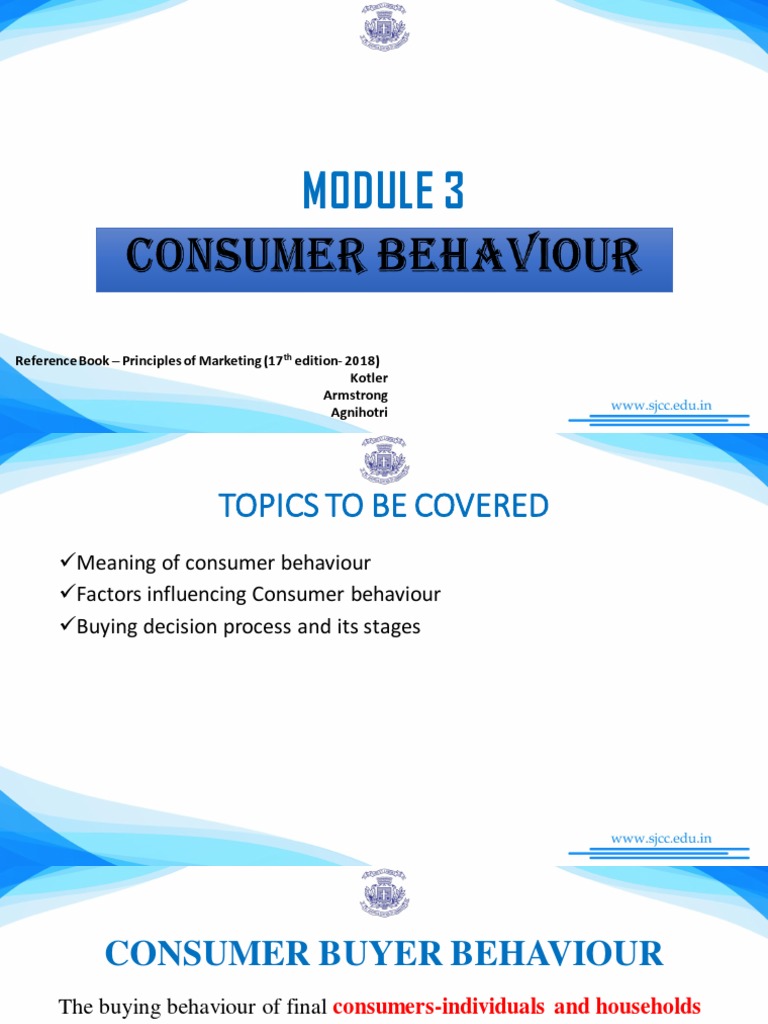 MODULE 3 - Consumer Behaviour | Download Free PDF | Consumer Behaviour | Behavior
