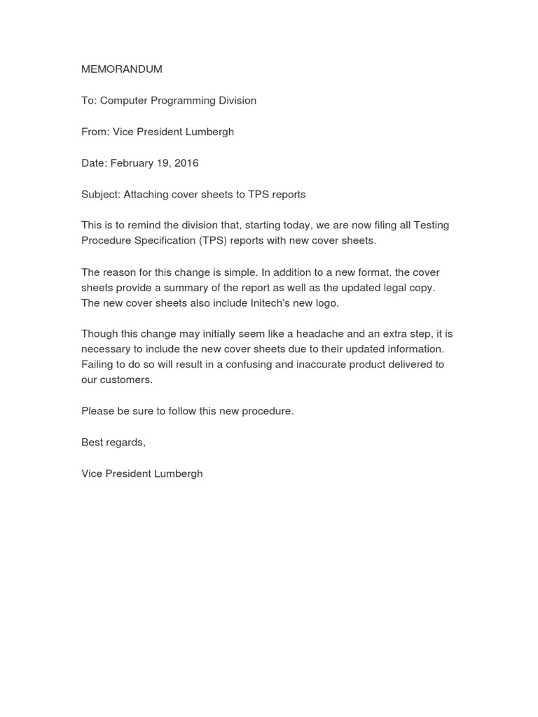 Memo Example 1 Pdf