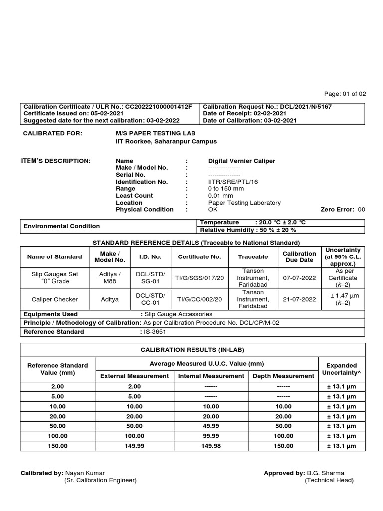 1 Nabl | PDF | Calibration | Uncertainty