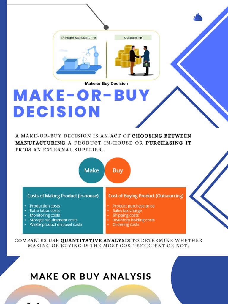 Make or Buy Analysis | PDF