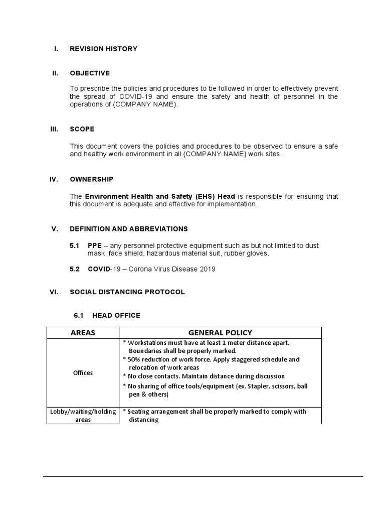 Covid 19 - Procedure Guidelines | PDF