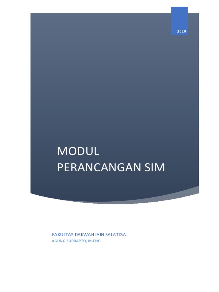 Modul SIM untuk Mahasiswa Dakwah | PDF